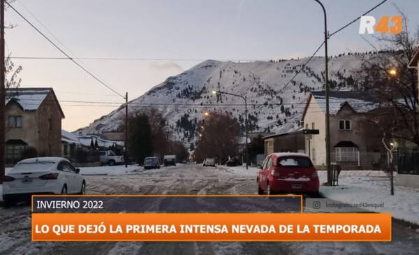Precaución: Así están las calles de Esquel después de la nevada