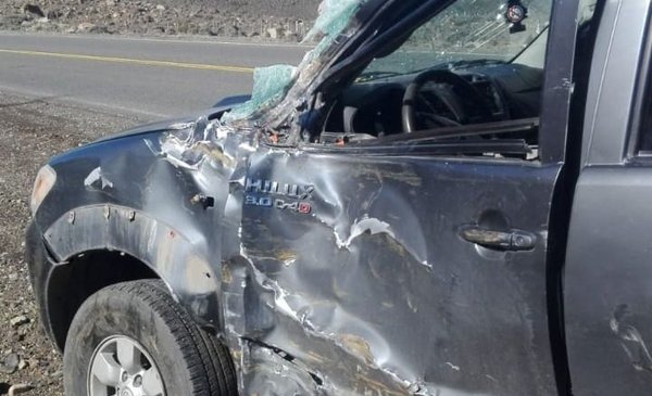 Ruta 40: Chocaron un camión y una camioneta a la altura del Boquete ... Ruta 40: Chocaron un camión y una camioneta a la altura del Boquete ...